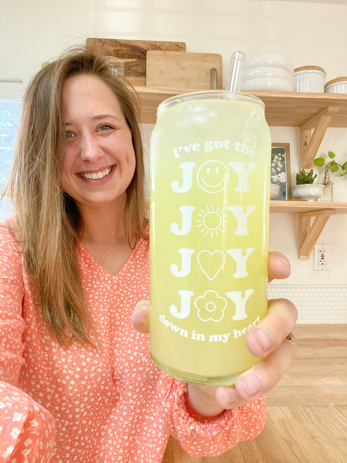 Joy Joy Joy 20oz Glass – Joyful Pine